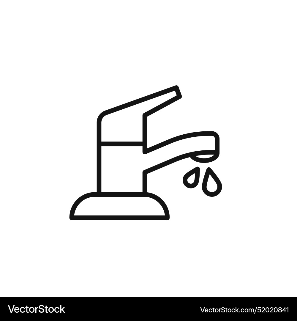 Water tap icon outline collection in black Vector Image