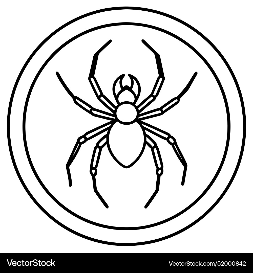 Clock spider sits icon Royalty Free Vector Image
