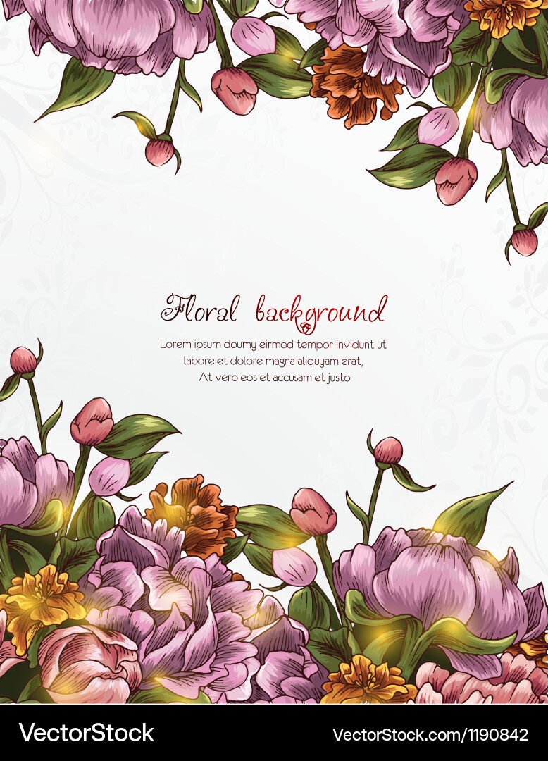 Floral background Royalty Free Vector Image - VectorStock