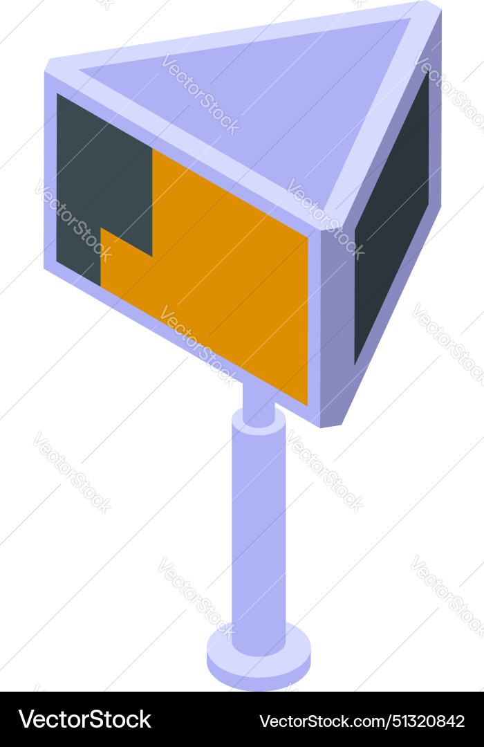 Isometric of a speed camera Royalty Free Vector Image