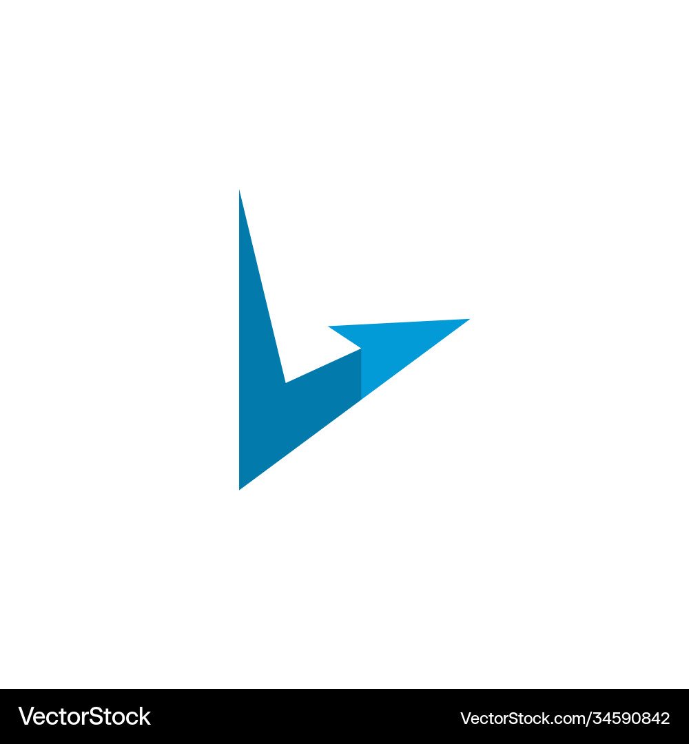 L Arrow Symbol - Minimalist Royalty Free Vector Image