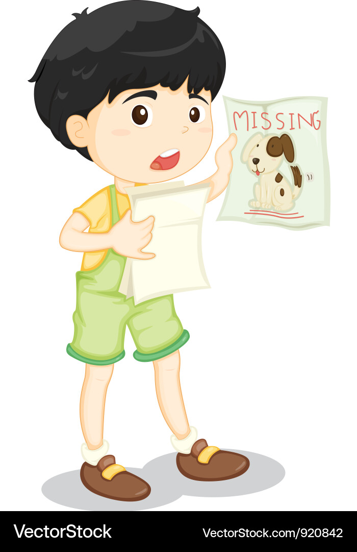 Missing dog Royalty Free Vector Image - VectorStock