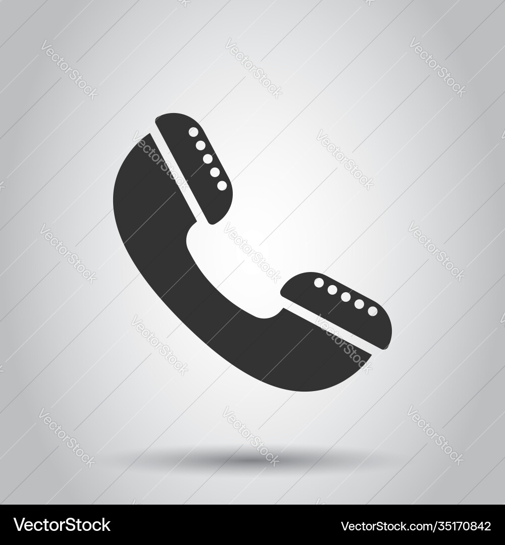 Mobile phone icon in flat style telephone talk Vector Image