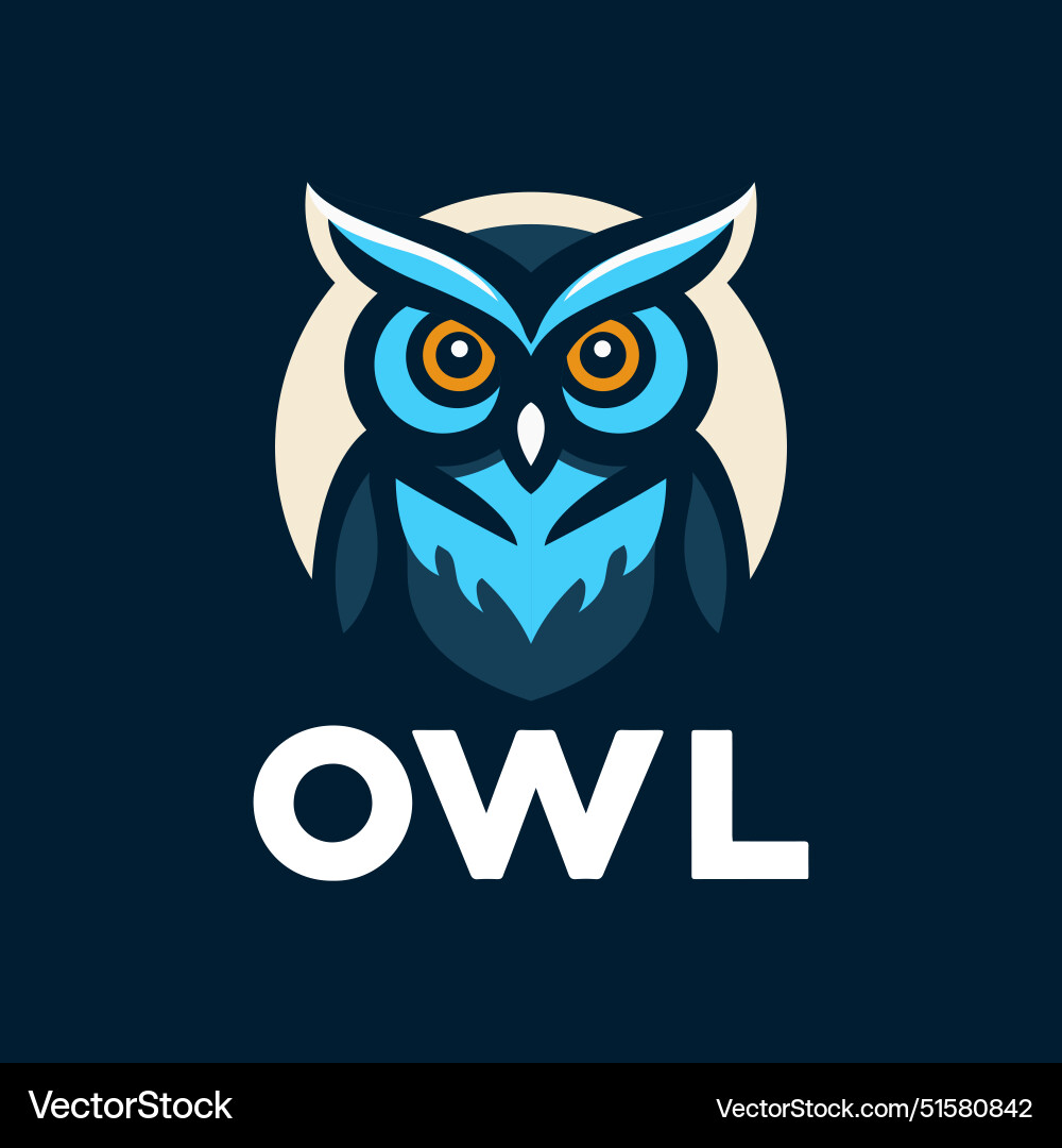 Owl logo design template Royalty Free Vector Image