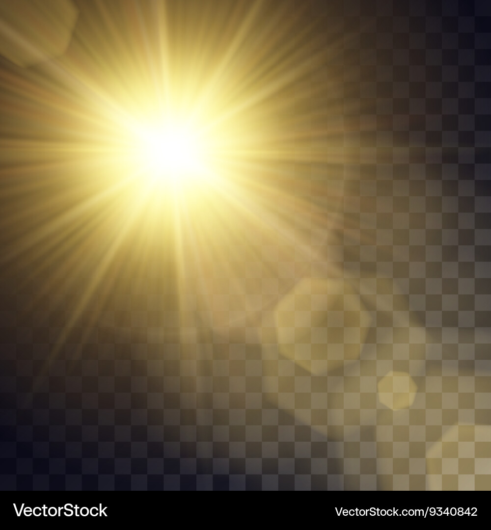 Radiant Sun with Light Burst Royalty Free Vector Image
