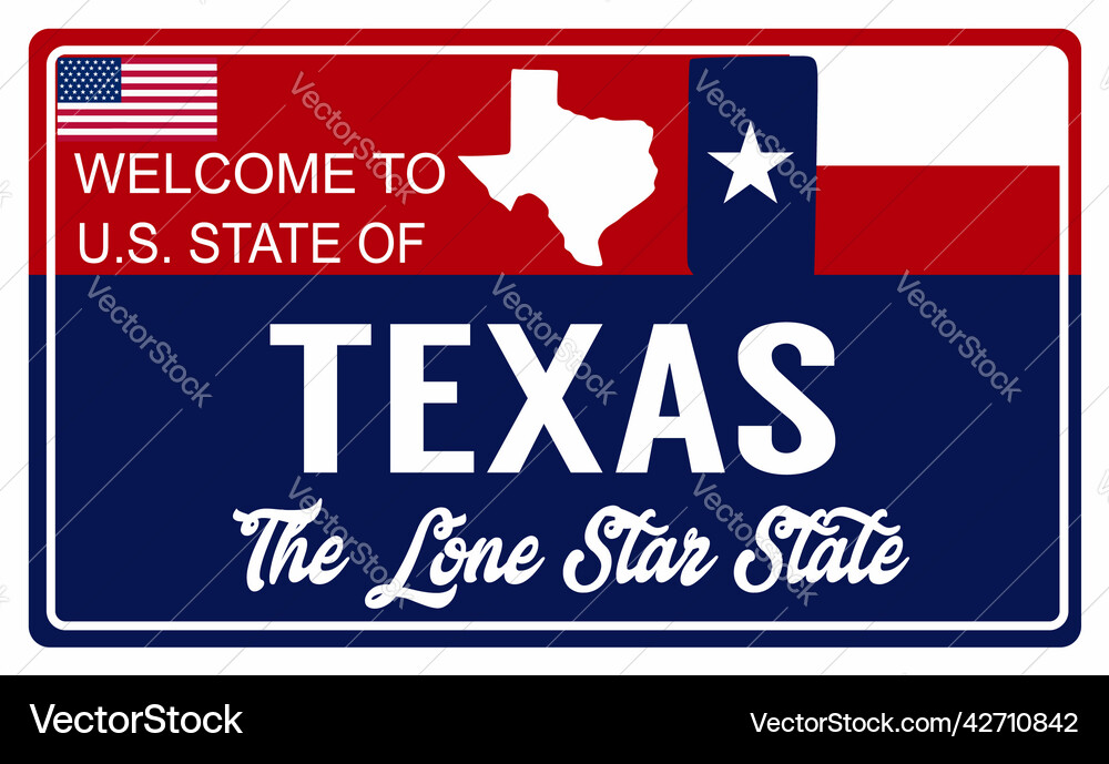 Texas the lone star state Royalty Free Vector Image