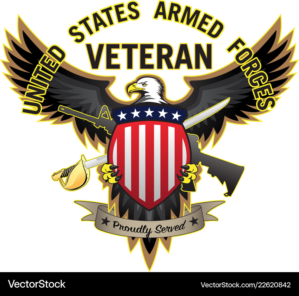 United states armed forces veteran Royalty Free Vector Image