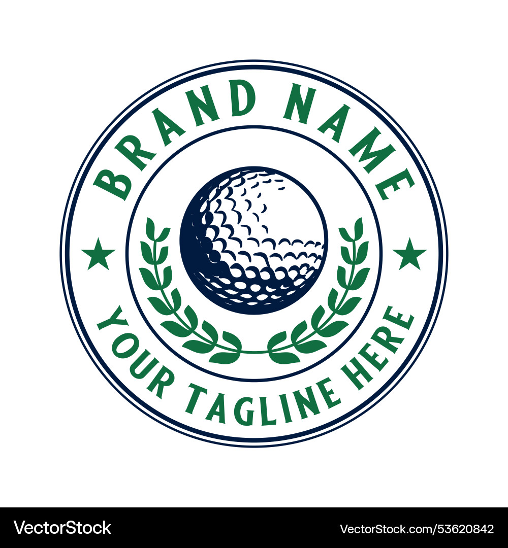 Vintage golf logo Royalty Free Vector Image - VectorStock