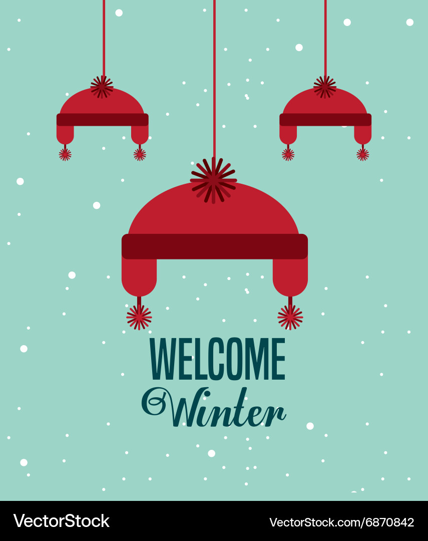 Welcome winter design Royalty Free Vector Image