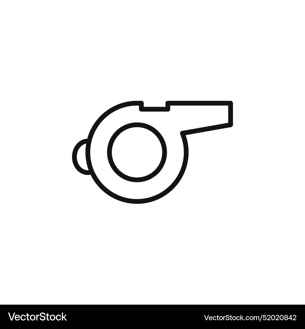Whistle icon outline collection in black Vector Image