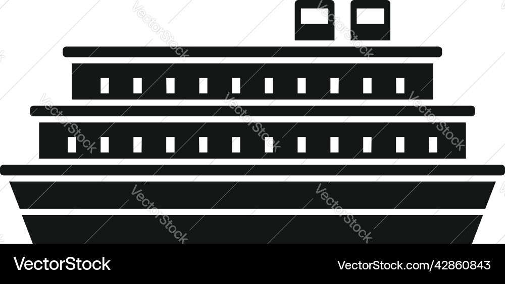 Ferry icon simple ship river Royalty Free Vector Image