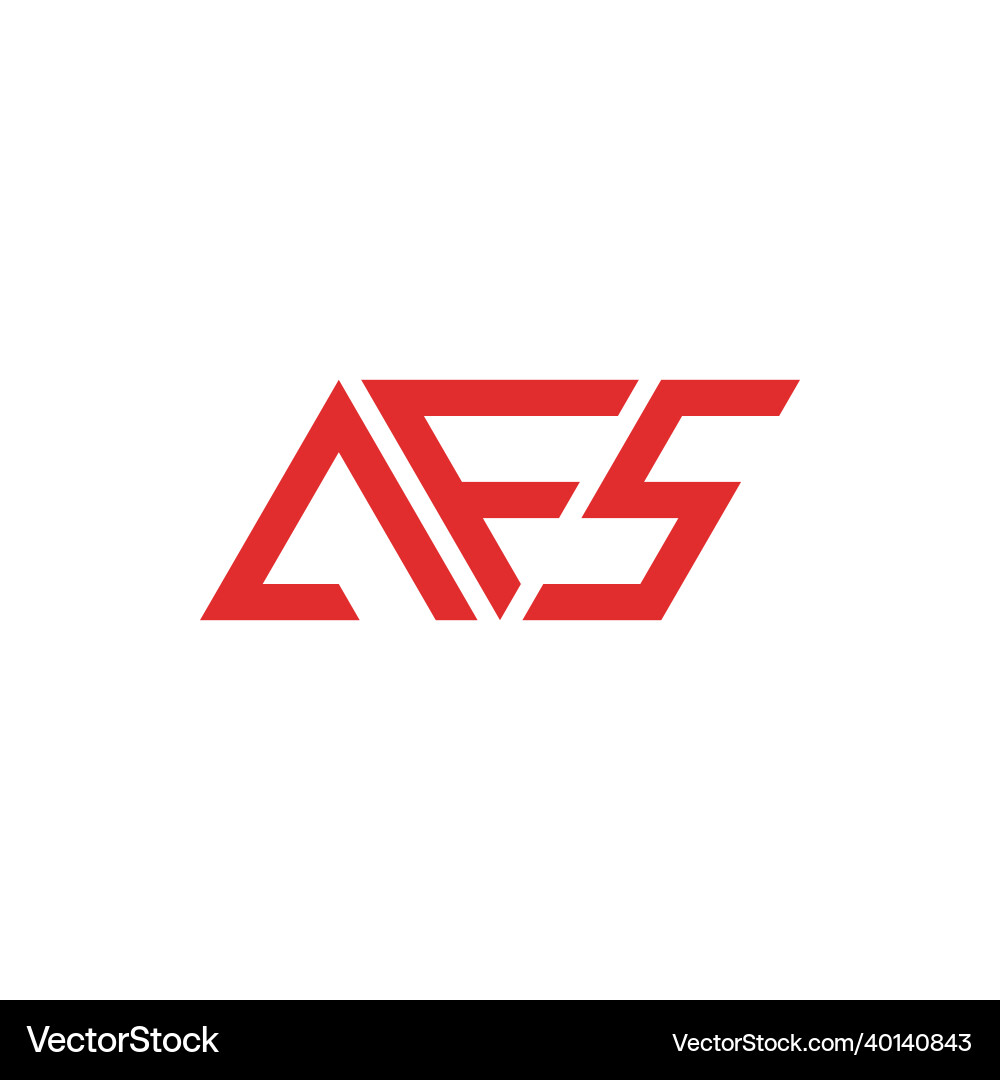 Initial letter afs logo Royalty Free Vector Image