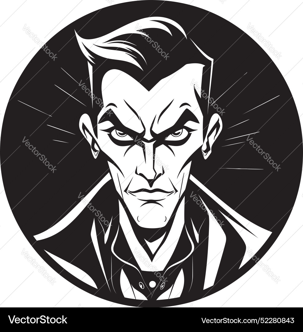 Lurking lament sinister vampire icon design Vector Image