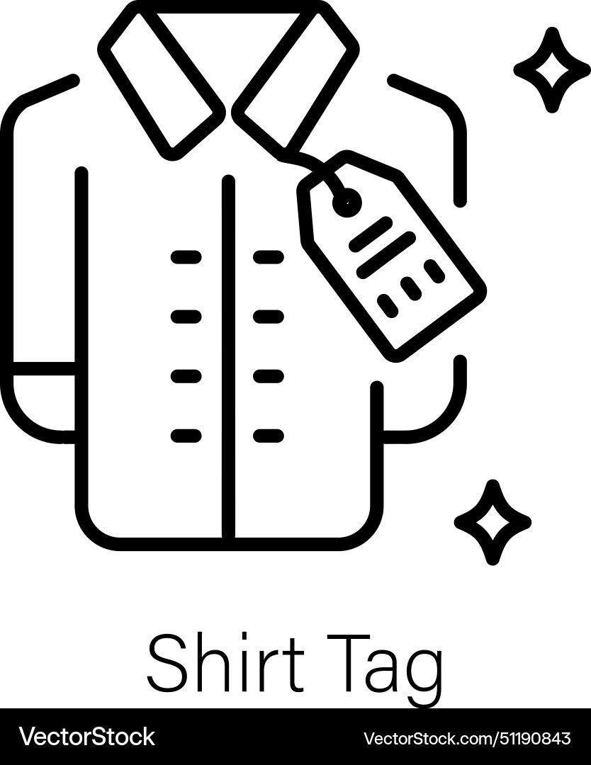 Shirt tag Royalty Free Vector Image - VectorStock