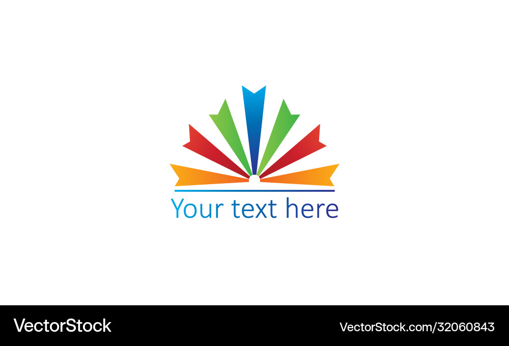 Simple colorful creative unique circular ribbon Vector Image