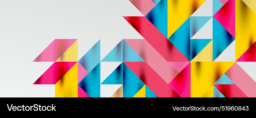 Tech minimal overlapping triangle shapes elements Vector Image