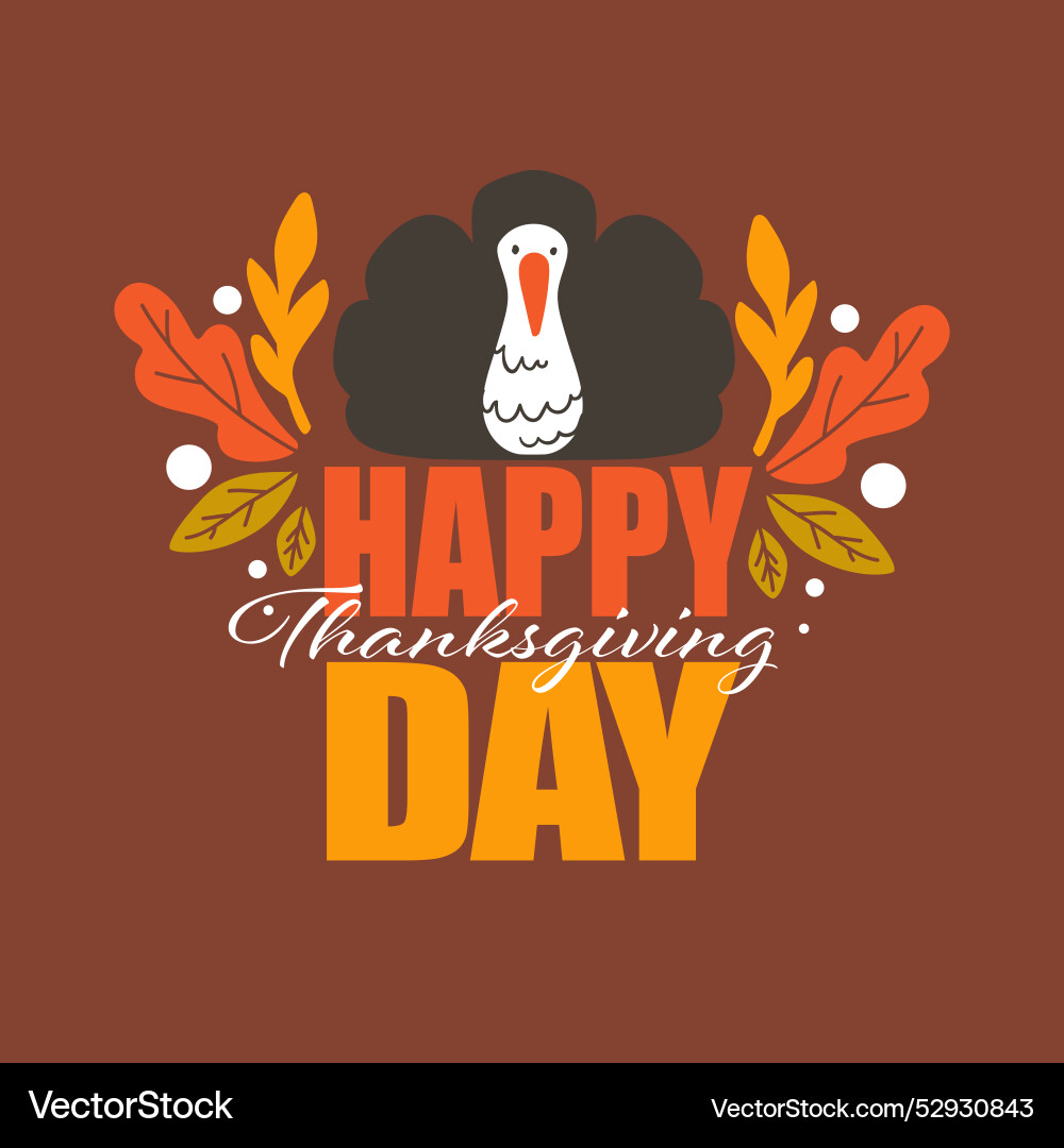 Thanksgiving day turkey emblem badge Royalty Free Vector