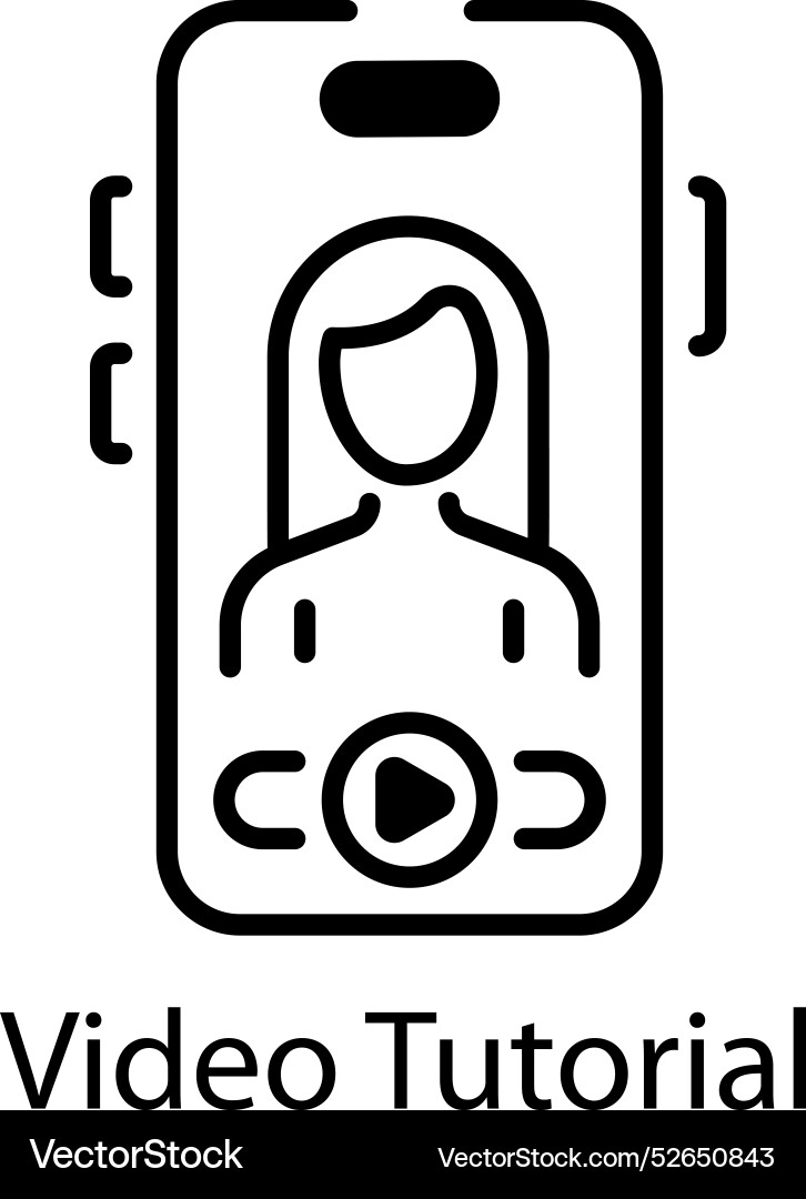 Video tutorial Royalty Free Vector Image - VectorStock