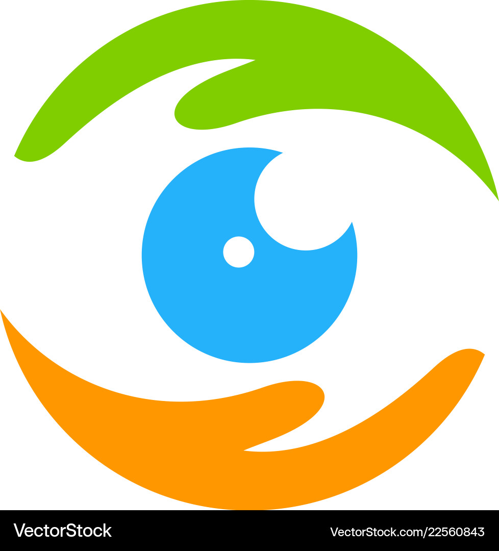 Vision care logo icon design Royalty Free Vector Image