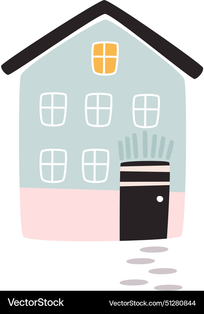 Childish abstract house Royalty Free Vector Image