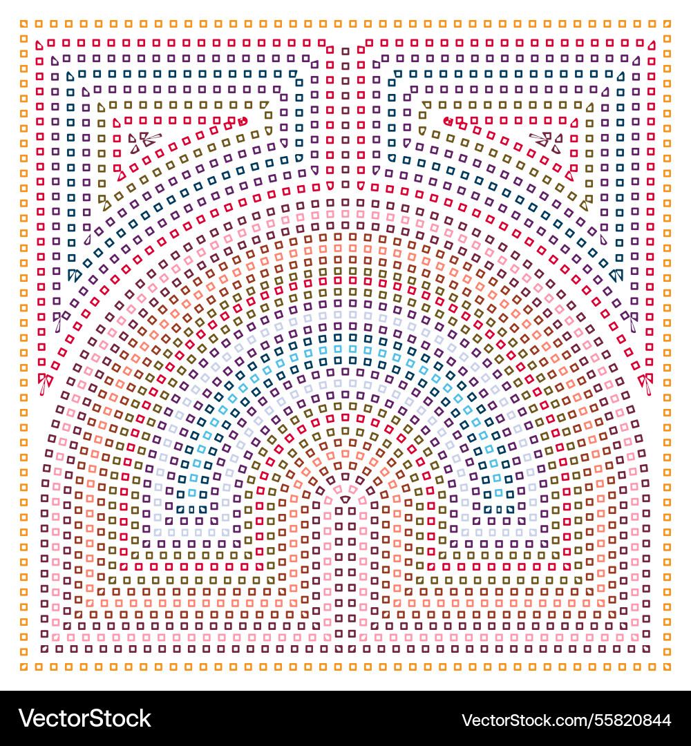Hand drawn dot print pattern on white background Vector Image
