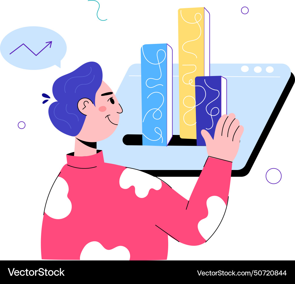Statistical analysis Royalty Free Vector Image