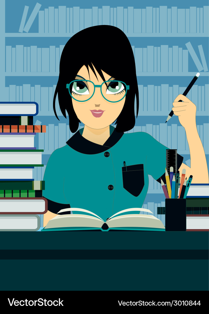 Student writing Royalty Free Vector Image - VectorStock