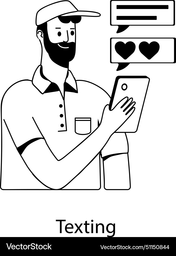 Texting Royalty Free Vector Image - VectorStock