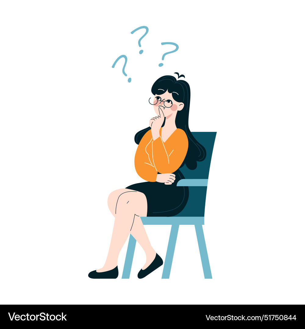 Thoughtful strategist contemplates next move Vector Image