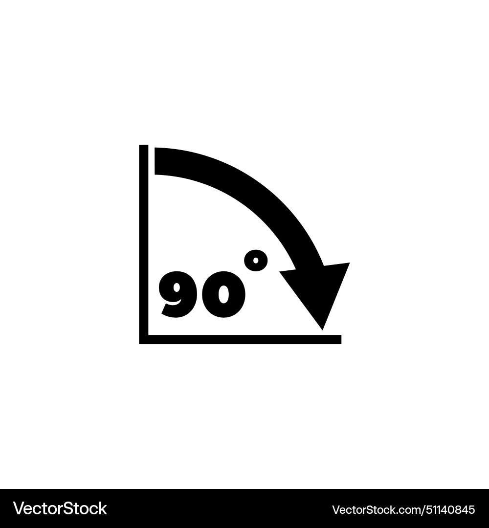 A simple black and white graphic depicting 90 Vector Image
