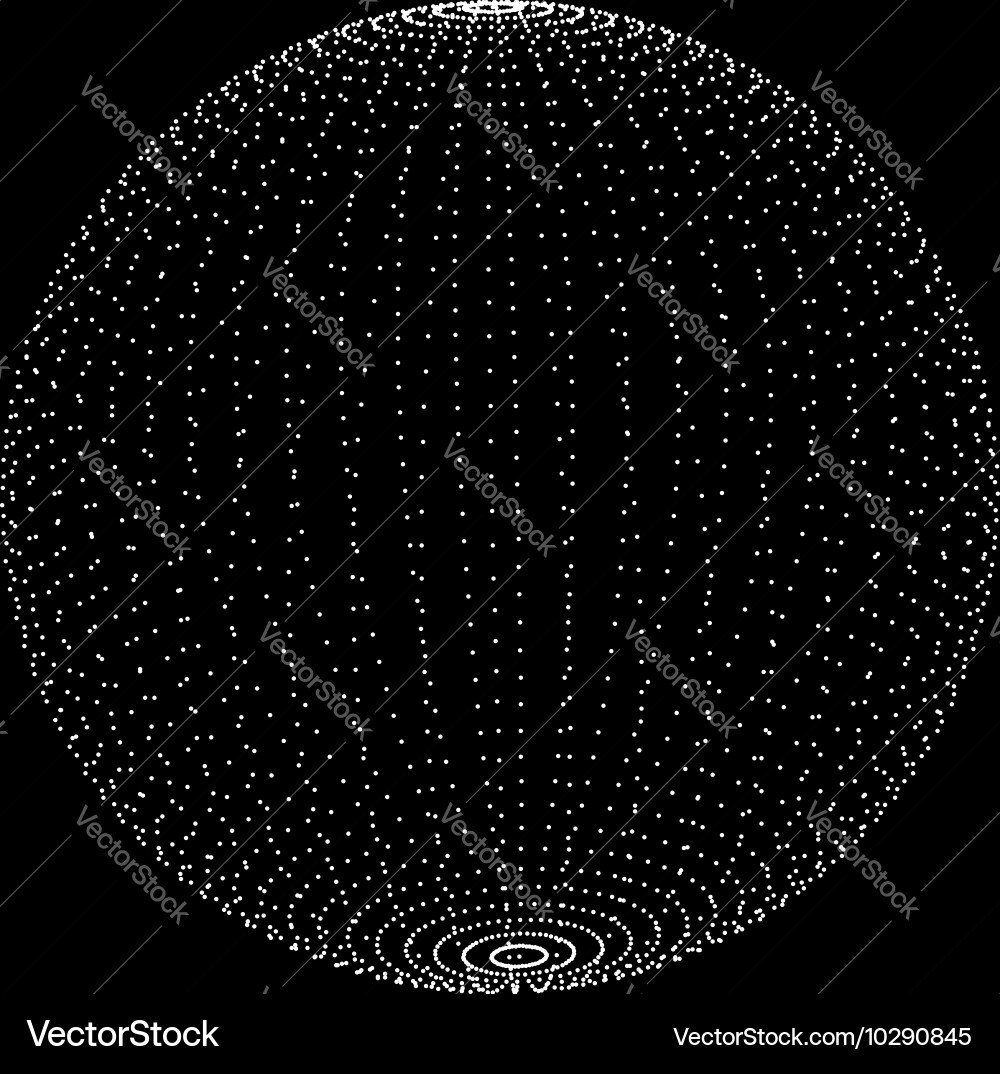 Abstract 3d sphere spiral shape Royalty Free Vector Image