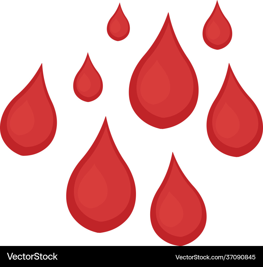 Blood drops Royalty Free Vector Image - VectorStock
