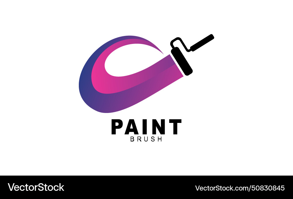 Brush and paint with full color minimalist Vector Image