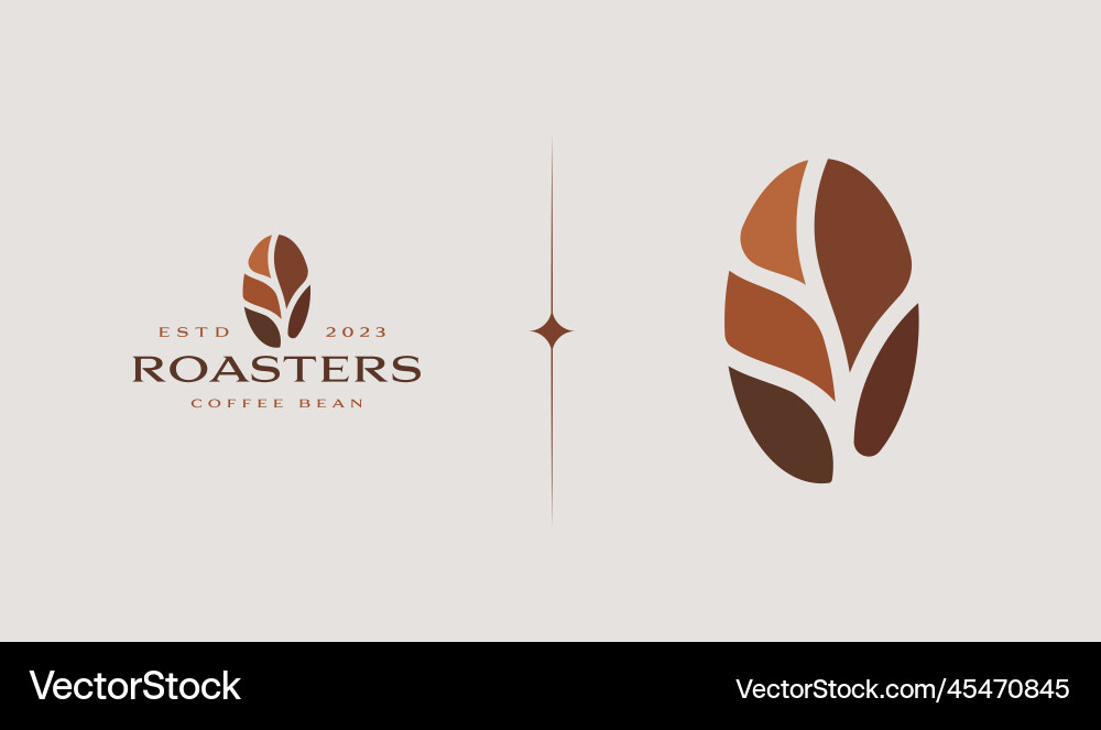 Coffee bean roaster logo template universal Vector Image