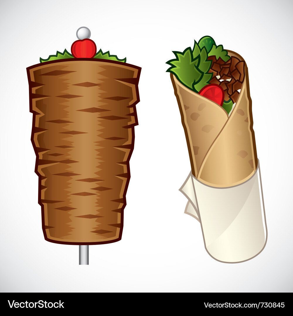 Doner kebab Royalty Free Vector Image - VectorStock