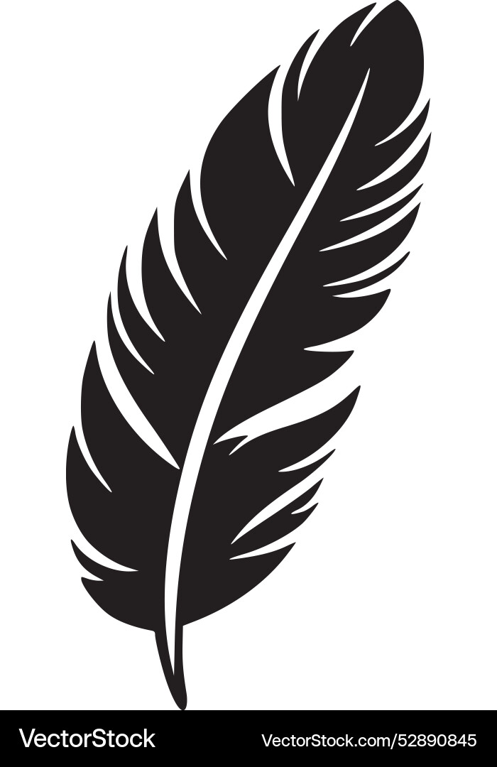 Feather - minimalist and simple silhouette – Royalty-Free Vector ...