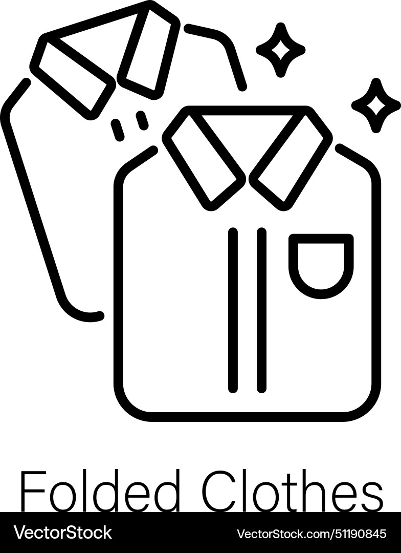 Folded clothes Royalty Free Vector Image - VectorStock