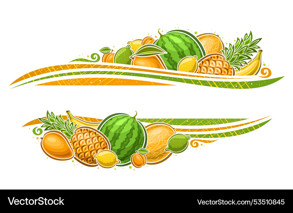 Fruit border Royalty Free Vector Image - VectorStock