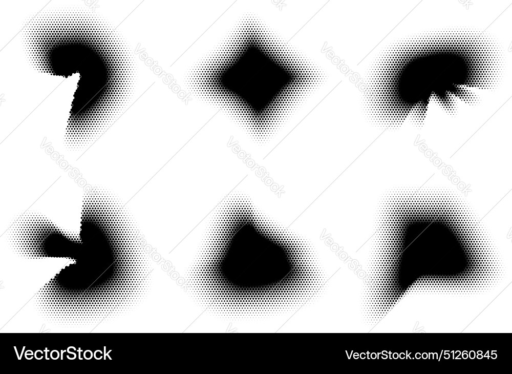 Halftone hexagon pattern reprographic technique Vector Image