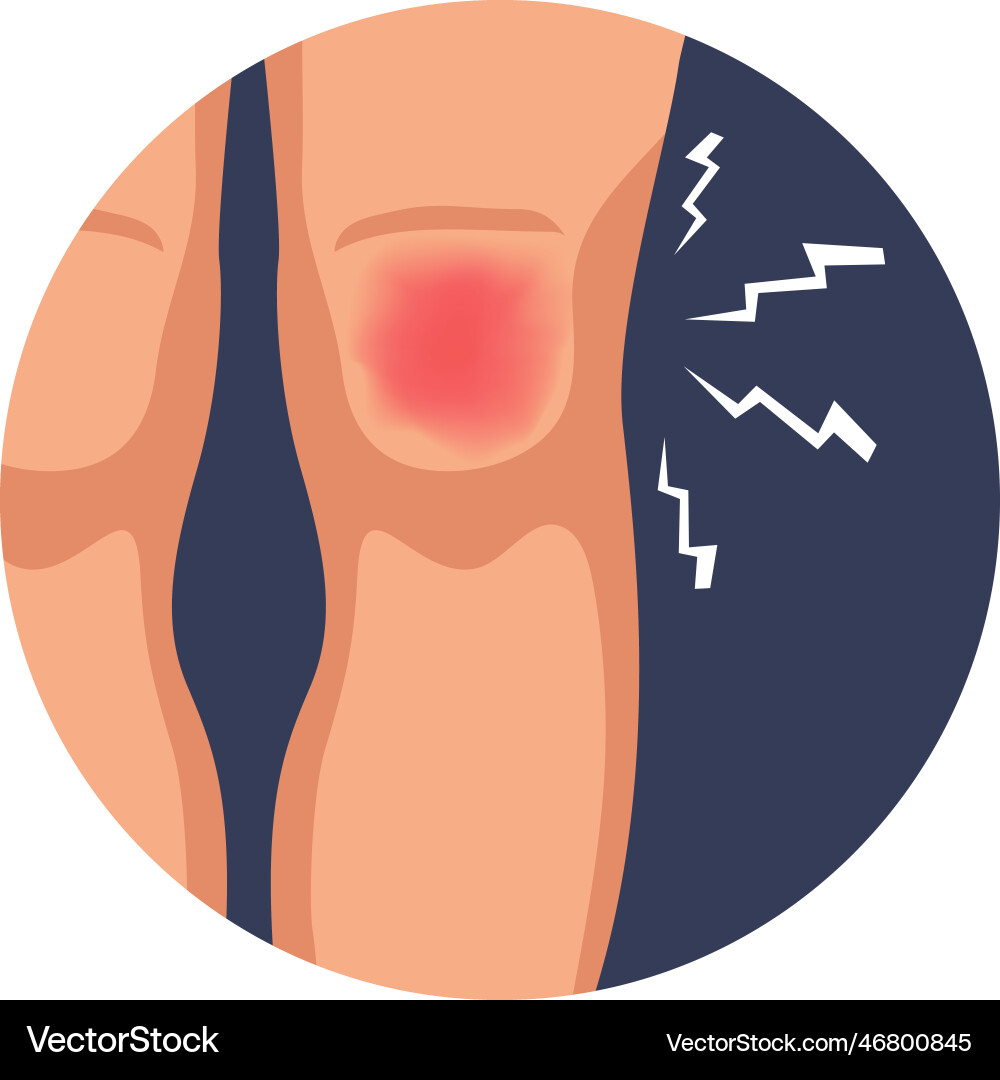 Knee injury icon Royalty Free Vector Image - VectorStock