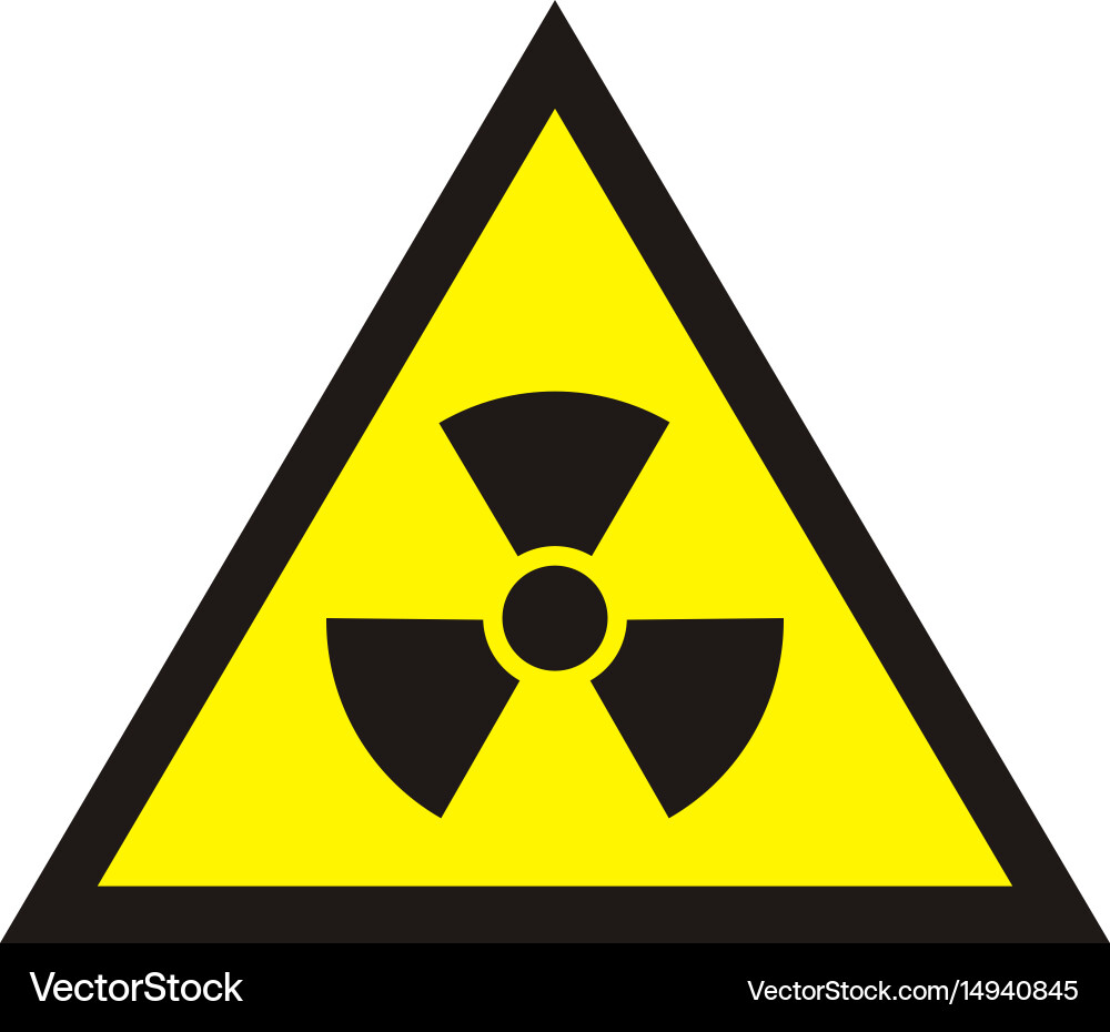 Nuclear radiation symbol - radioactive sign Vector Image