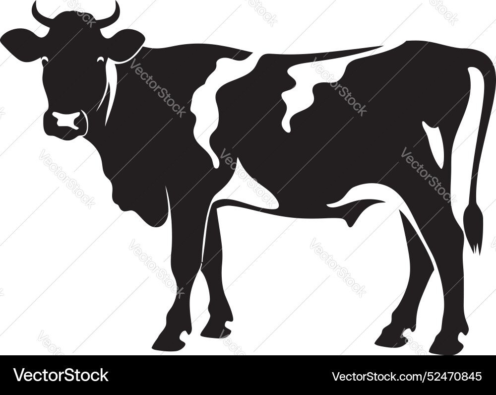 Organic elegance full body cow design for logos Vector Image
