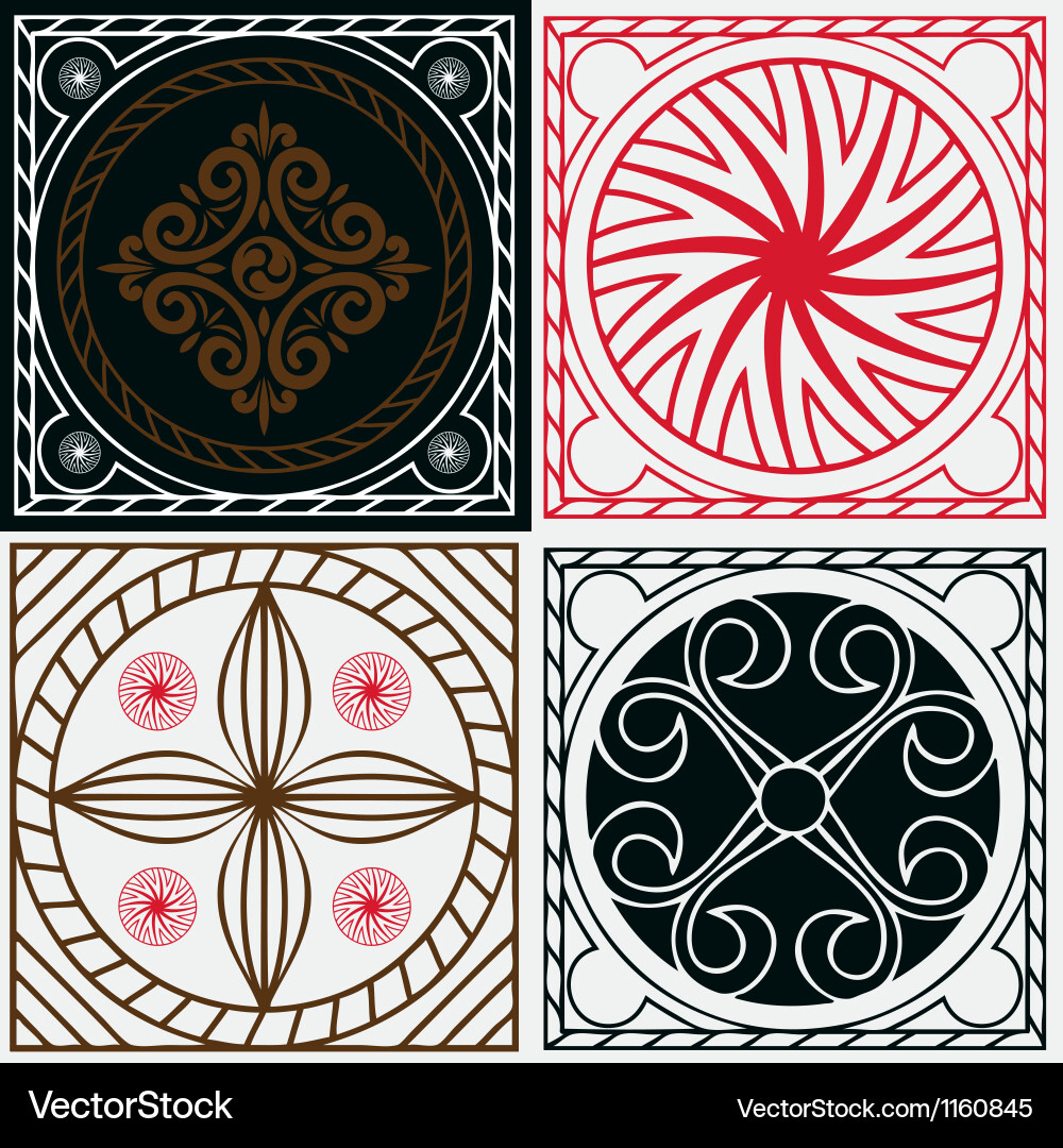Ornamental scuares Royalty Free Vector Image - VectorStock