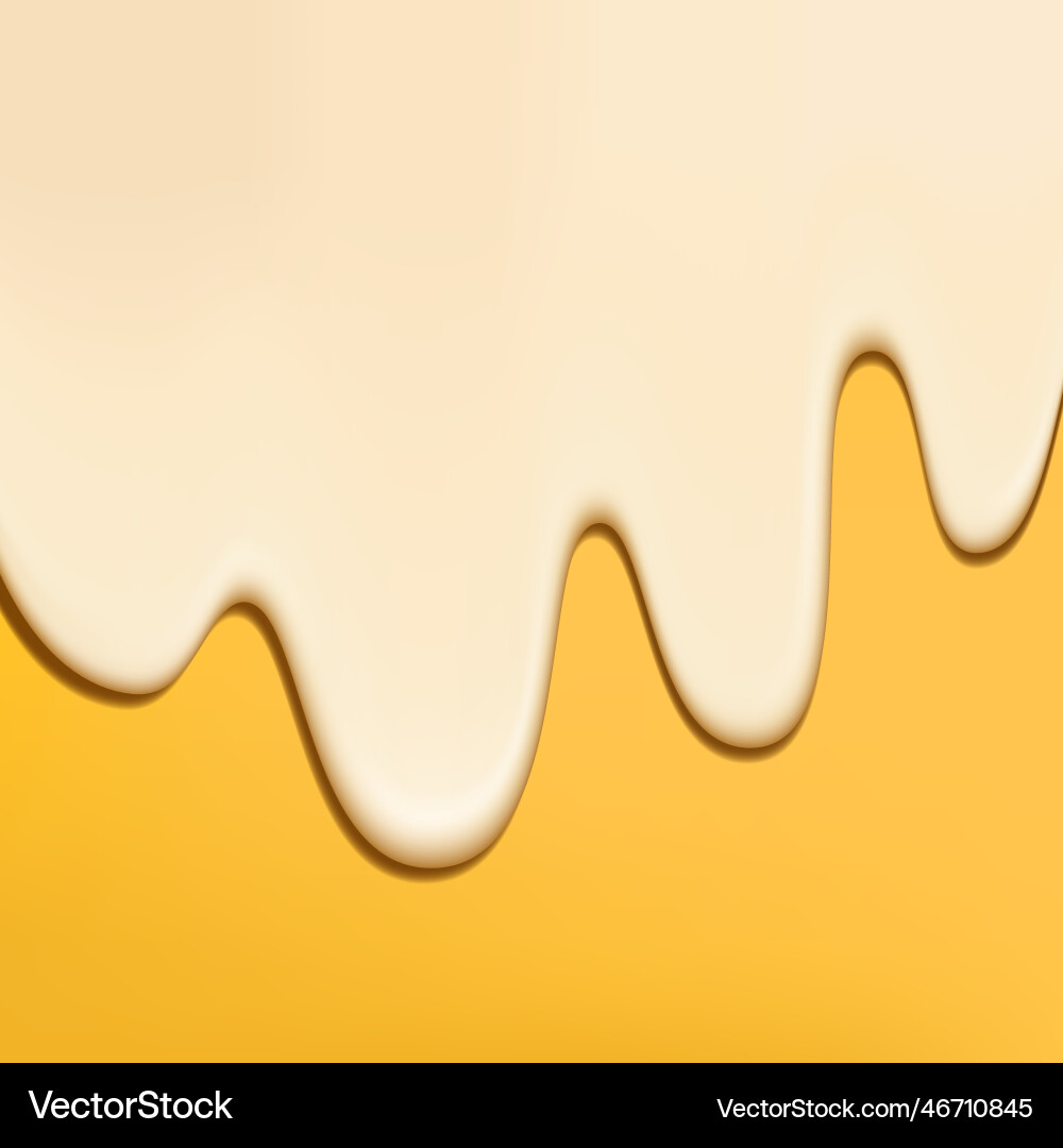 Realistic dripping cheese or sauce under Vector Image