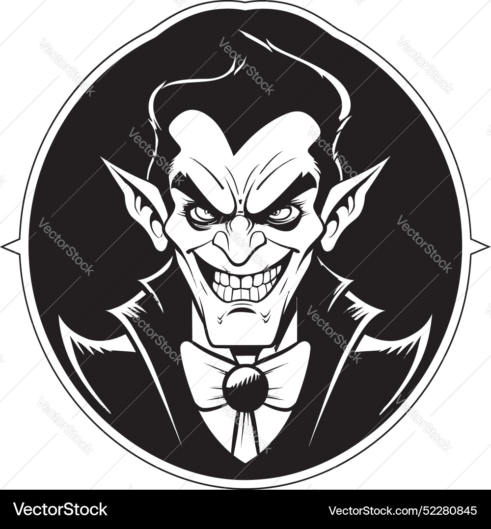 Shadows whisper eerie vampire symbol in black Vector Image
