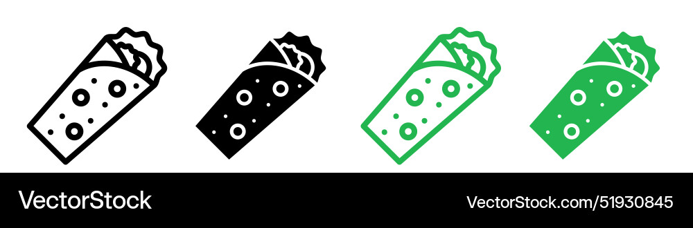 Shawarma icon middle eastern cuisine and Vector Image