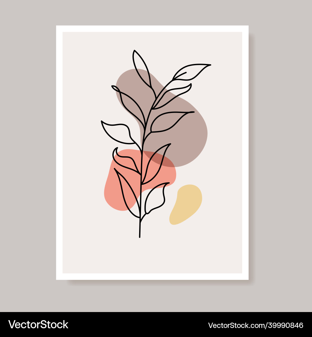 Abstract contemporary flower minimal modern – Royalty-Free Vector ...