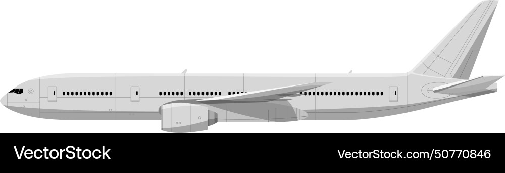Airplane side view passenger jet flying plane Vector Image