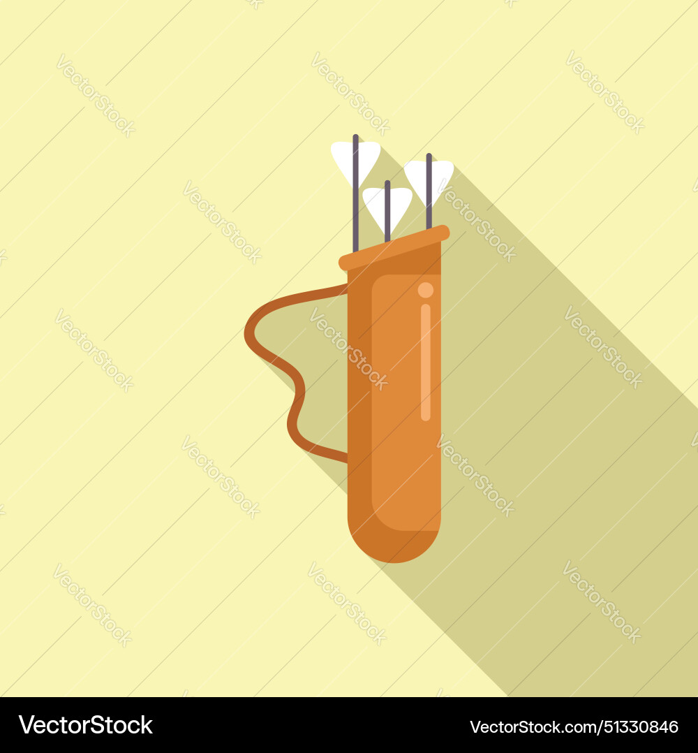 Archery quiver with arrows on pastel background Vector Image
