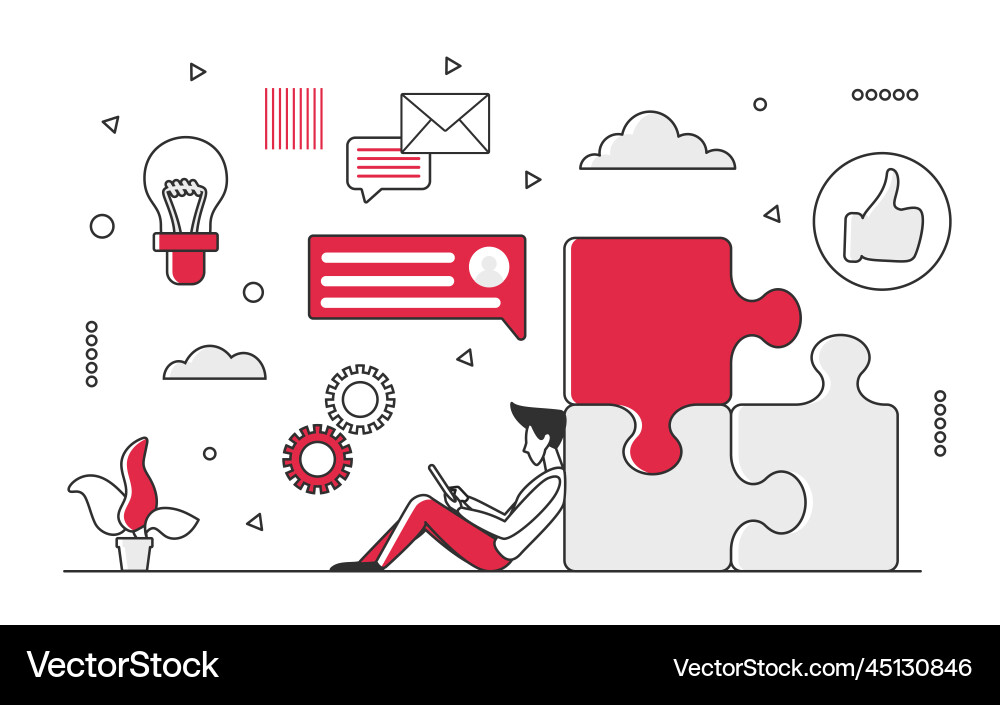 Communication sharing ideas Royalty Free Vector Image